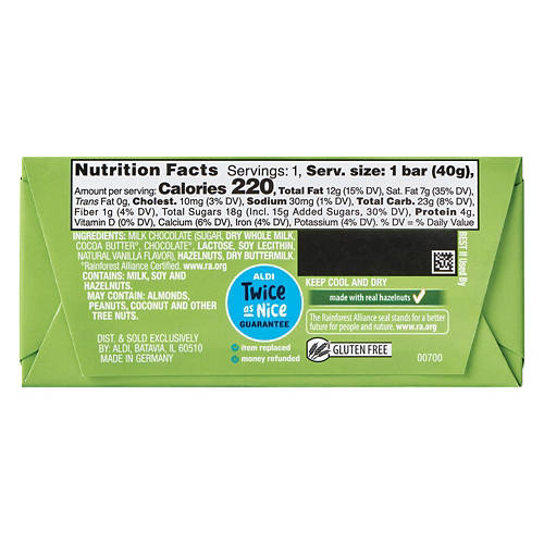 Choceur Hazelnut Crunch Mini Chocolate Bars - 5 pack, 1.4 oz